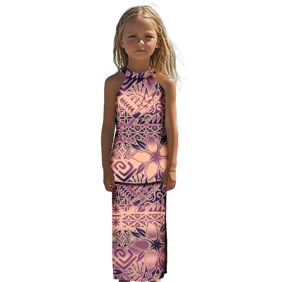 Samoan Puletasi Polynesian Tribal Clothing Print Baby Girls Two Piece ...