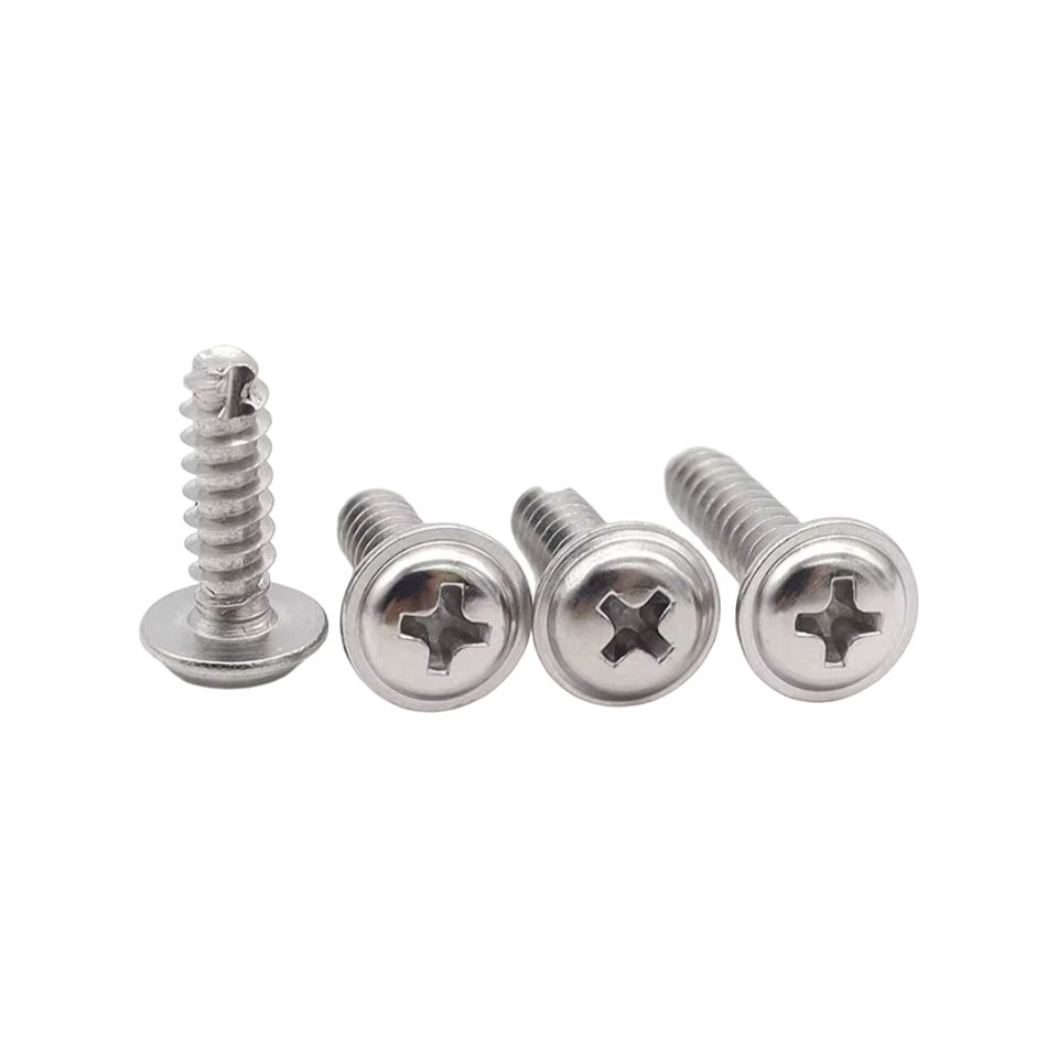 DIN968 Phillips Cross Recessed Pan Head With Collar Washer Self Tapping ...