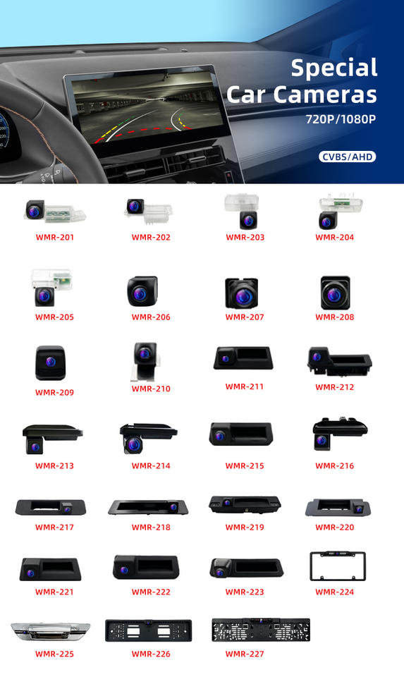 Wemaer Car Reverse Camera US License Plate Ahd Dynamic Trajectory ...