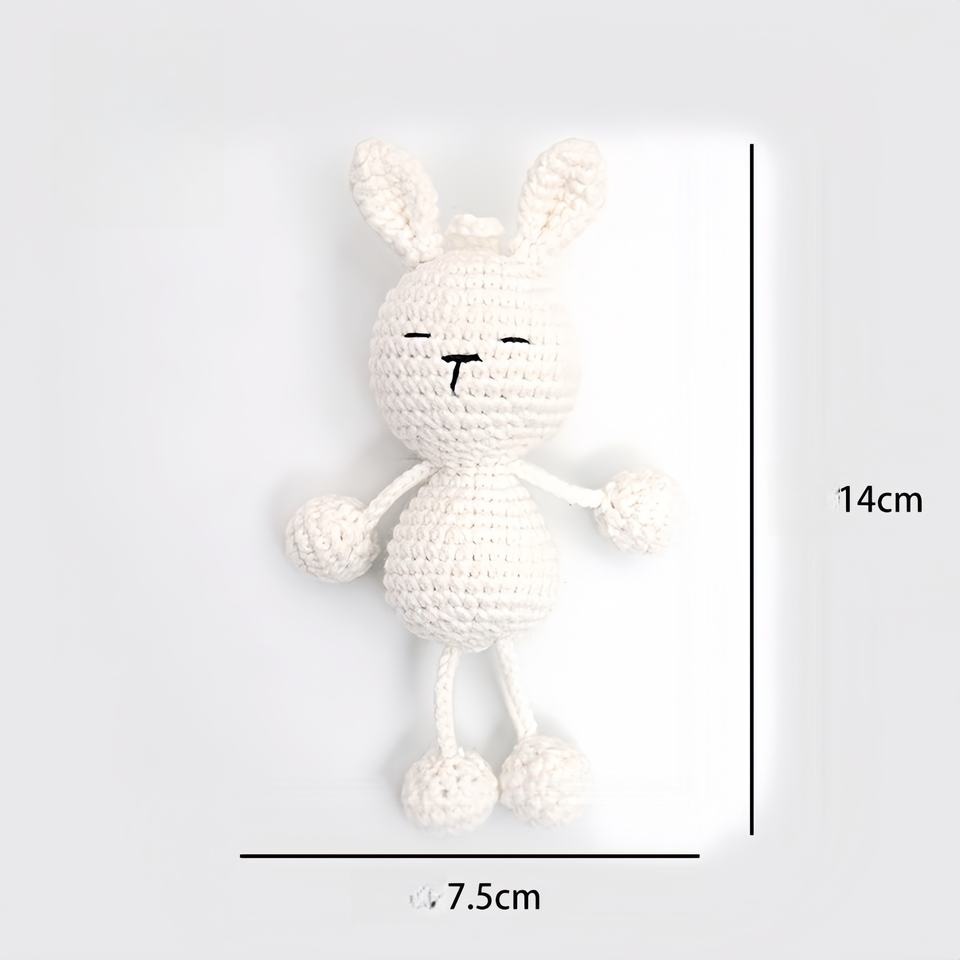Easter Handmade Crochet Rabbit Hanging Foot Doll Rabbit Knitted Crochet ...