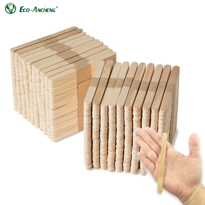 Natural Wood Ice Cream Sticks Food Grade for Homemade Popsicle Making ...