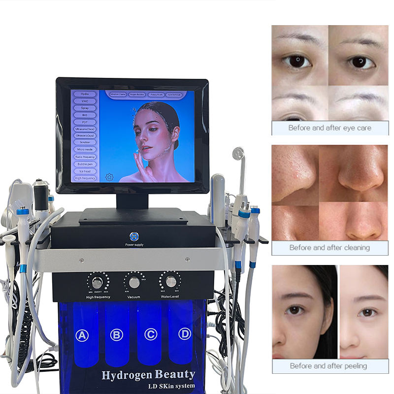 18-in-1 Oxygen Jet Peel Facial Machine High Frequency Microdermabrasion ...