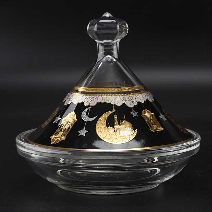 Ramadan Eid Designed Tajine Food Storage Glass Arabic Style Sugar Pot ...