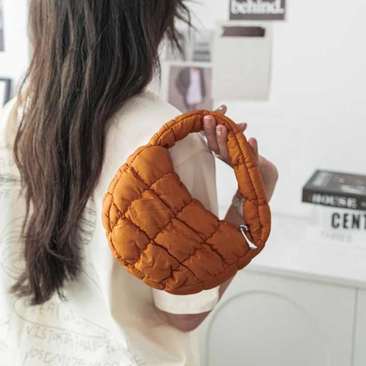 Hot Selling Women Quilted Cute Bubble Handbag Ladies Mini Puffer Tote ...