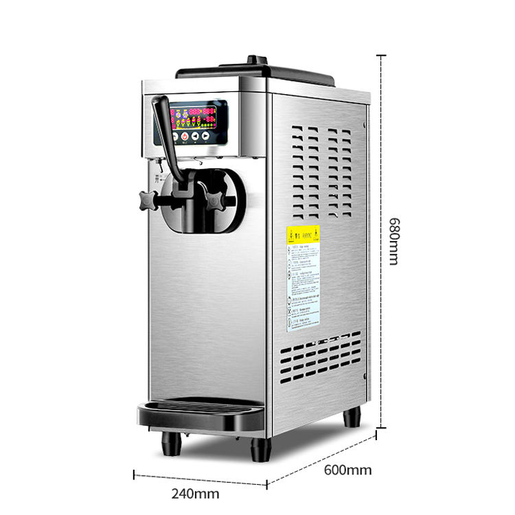 Professional 220V Soft Ice Cream Machine - Compact, Single Flavor for ...