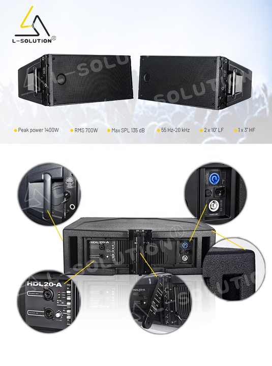 12 Pcs Hdl 20-a Line Array Hdl20 Hdl30 9006 Professional Altavoces Line Array Active Dual 10 ...