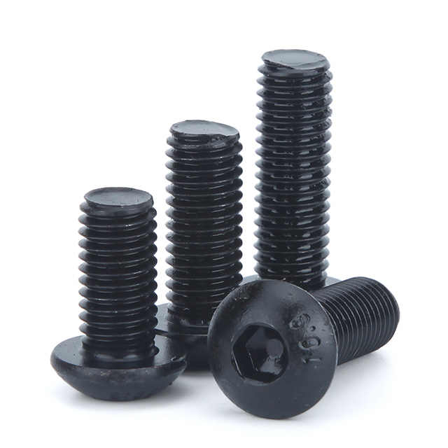 ISO 7380 Hex Socket Head Cap Screw Grade 8.8 10.9 Carbon Steel Black ...
