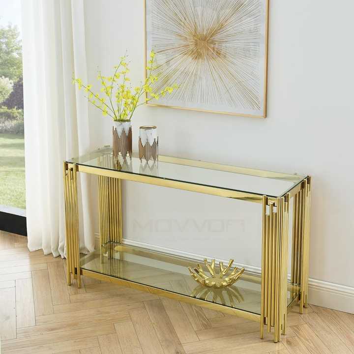 Contemporary Style Metal Console Table Modern Luxury Furniture for ...