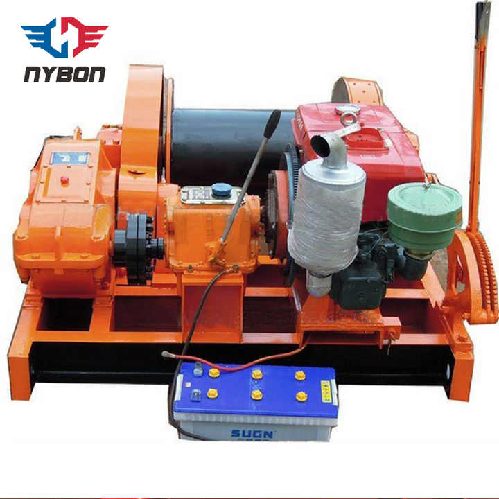 10 Ton Diesel Engine Power Cable Pulling Winch for Construction ...