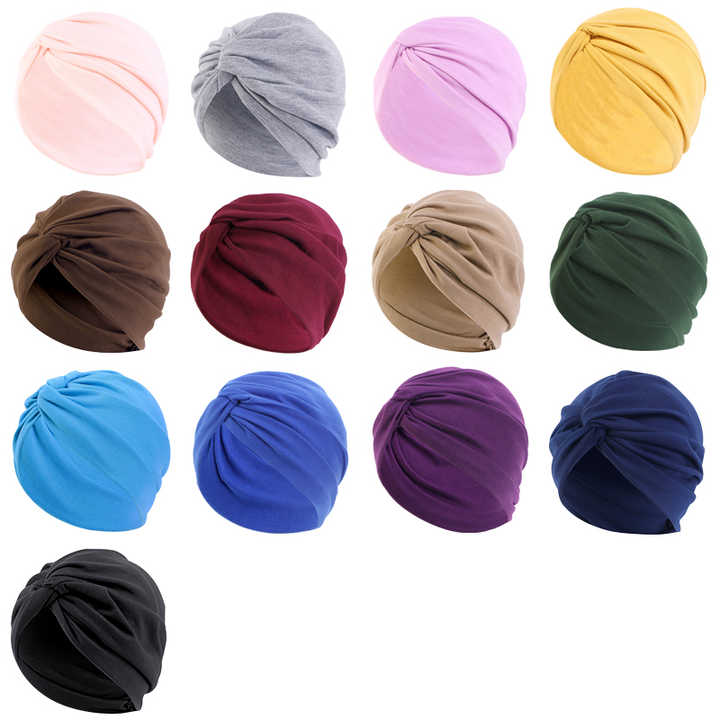 Custom Satin Printed Women’s Turban Beanie Cap & Hair Accessories, Oem