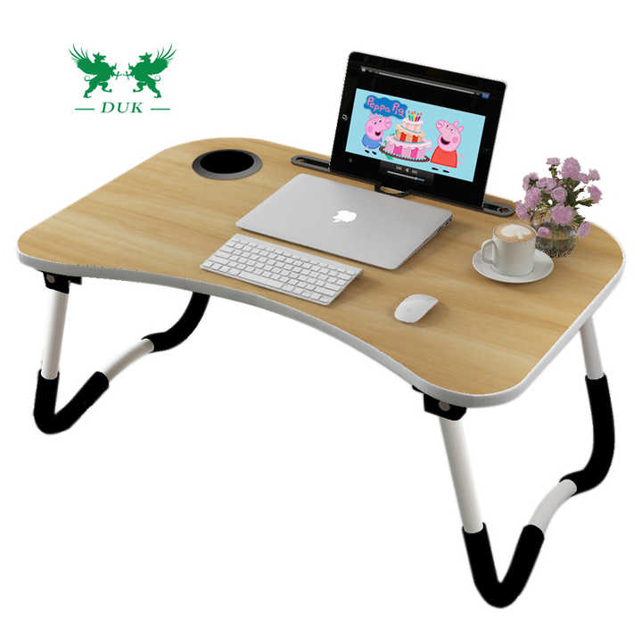 Portable Wooden Computer Table Study Table Foldable Laptop Table ...