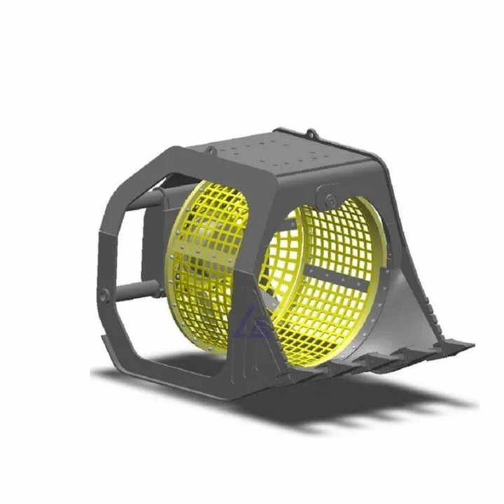 12-16 Ton Stone Rotary Screening Bucket Sieve Excavators Continuous ...
