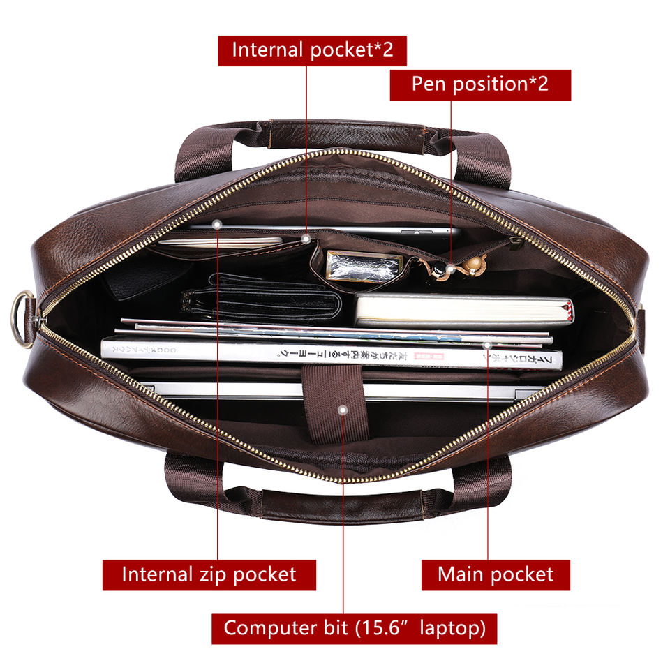 MARRANT Men's Office Business Briefcase - Genuine Leather
