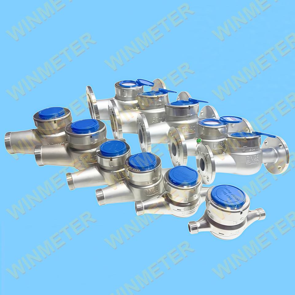 DN32 Multijet 304/316 SS Threaded Water Meter R160 Multi-purpose for ...