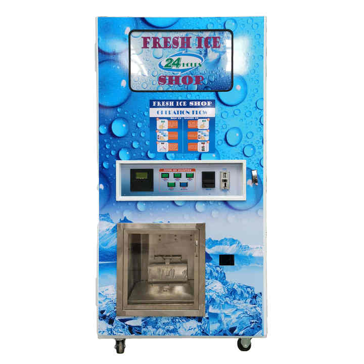 Outdoor Automatic Ice Vending Machine - 450KG/24H Production, 200KG ...