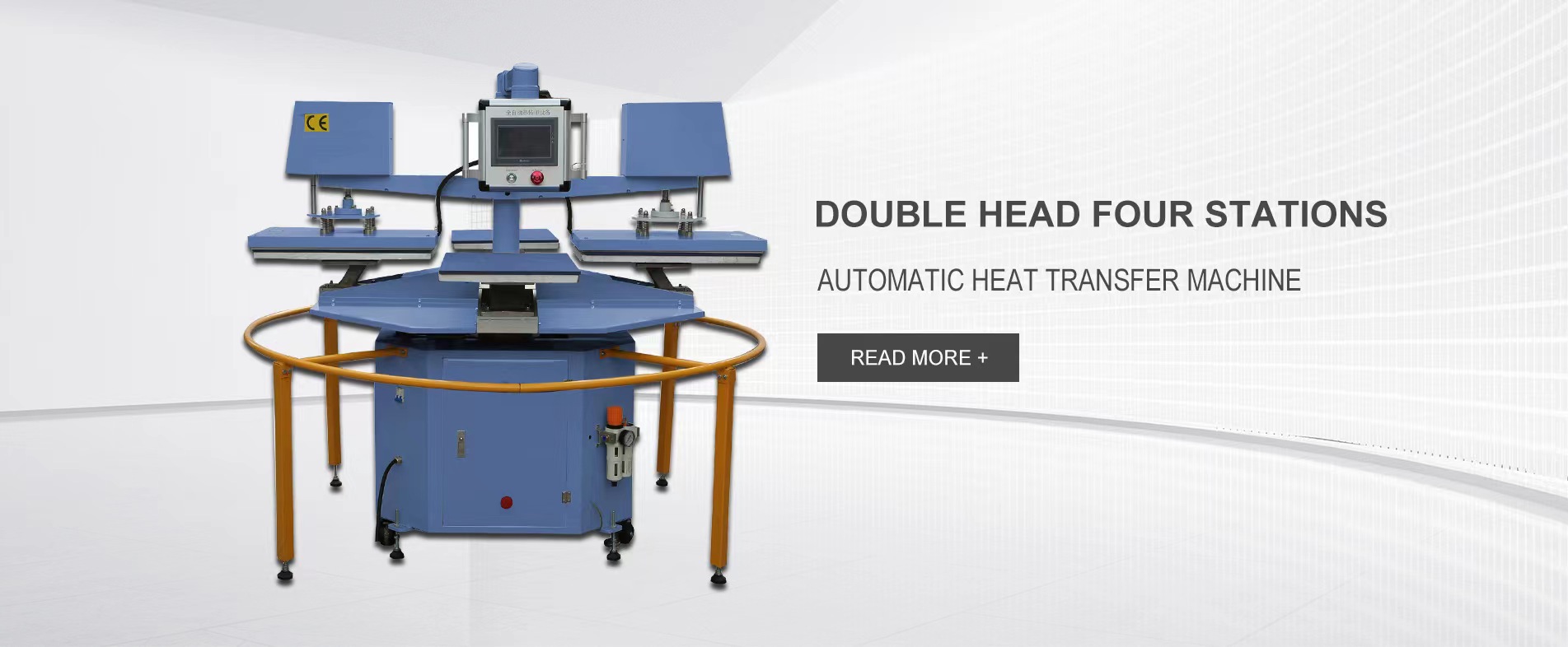 High Quality Two Heating Heads Rotary Four Stations Heat Press Machine ...