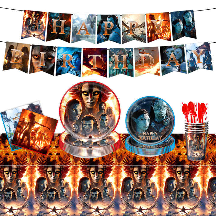 Avatar Fire and Ash Kid Party Decoration Disposable Tableware Set ...