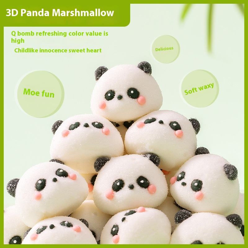 3D Little Panda Head Cotton Candy Fruity Sweet Baking Celebrating Tea ...