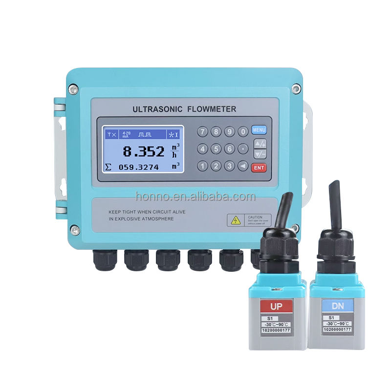 Clamp on Ultrasonic Flow Meter Non Invasive Installation Multi Channel ...