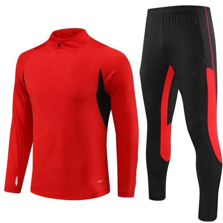 Football Coat Soccer Wear Long Sleeves Sport Set Soccer Club Men ...