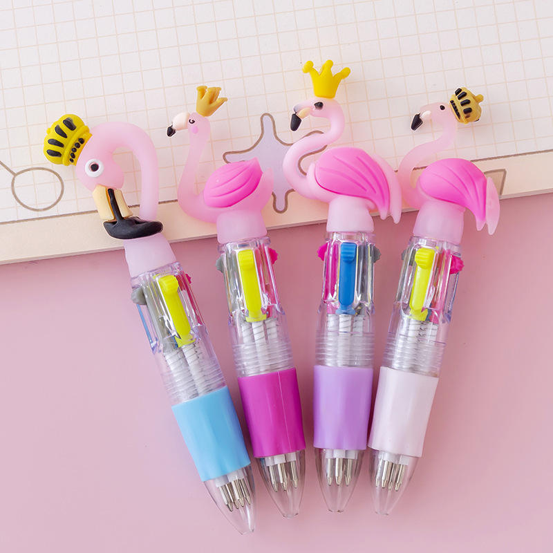 Cute Kawaii Horse & Avocado Animal Mini 4-Color Ballpoint Pen ...