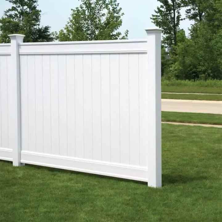 White Vinyl PVC Fence Panels for Outdoor Privacy Plastic Safety Barrier ...