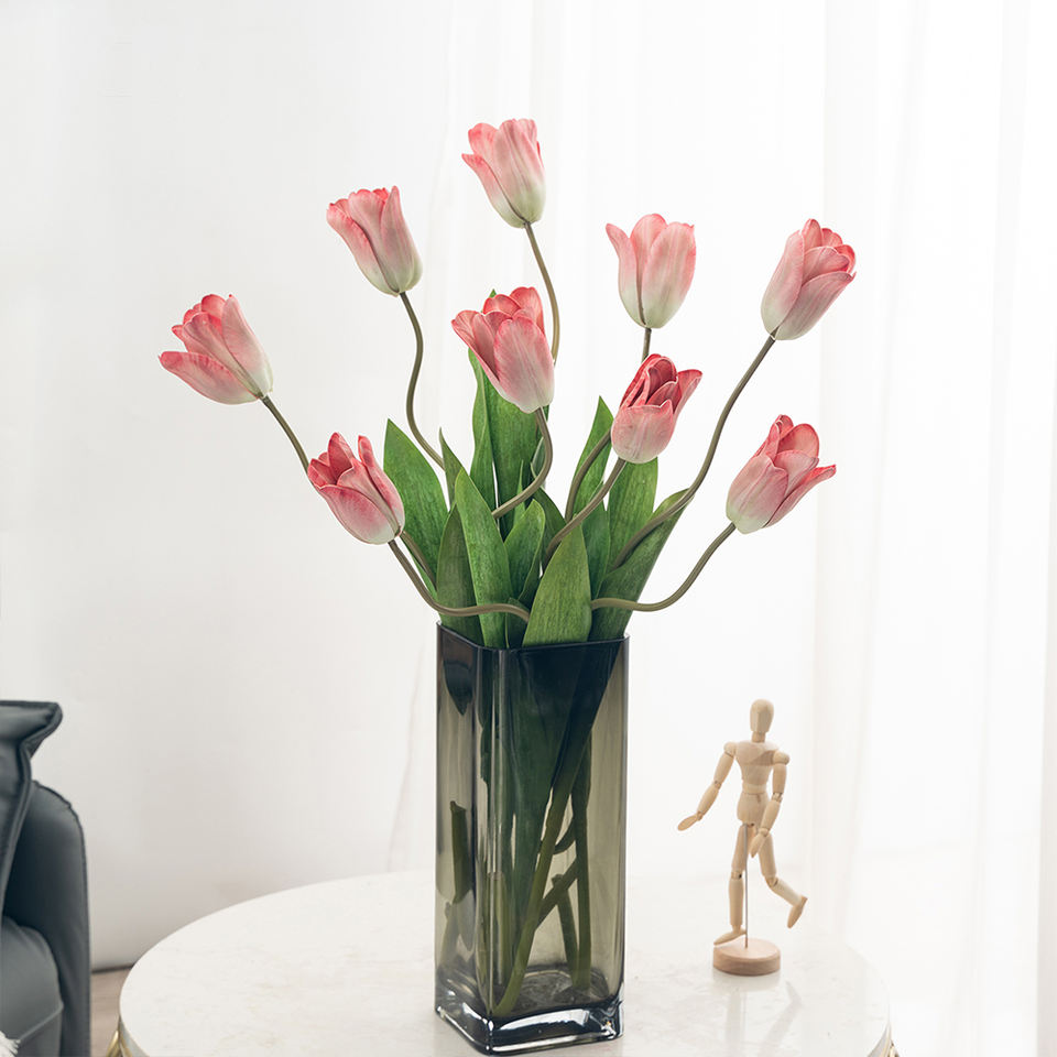 Wholesale Realistic Handmade Silk 3D Tulip Bouquet Artificial Flowers ...