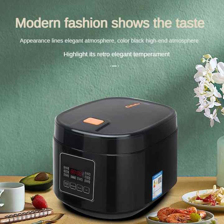 5L Programmable Rice & Grain Cooker with Preset Functions Includes Delay Start and Keep Warm ...