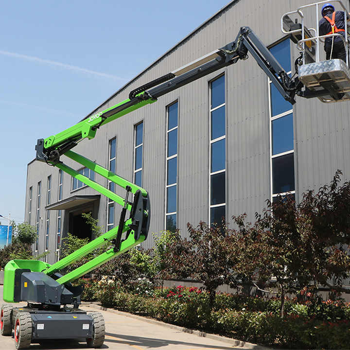Self-Propelled 14 Meters Hydraulic Lift Height Diesel Articulated Boom ...