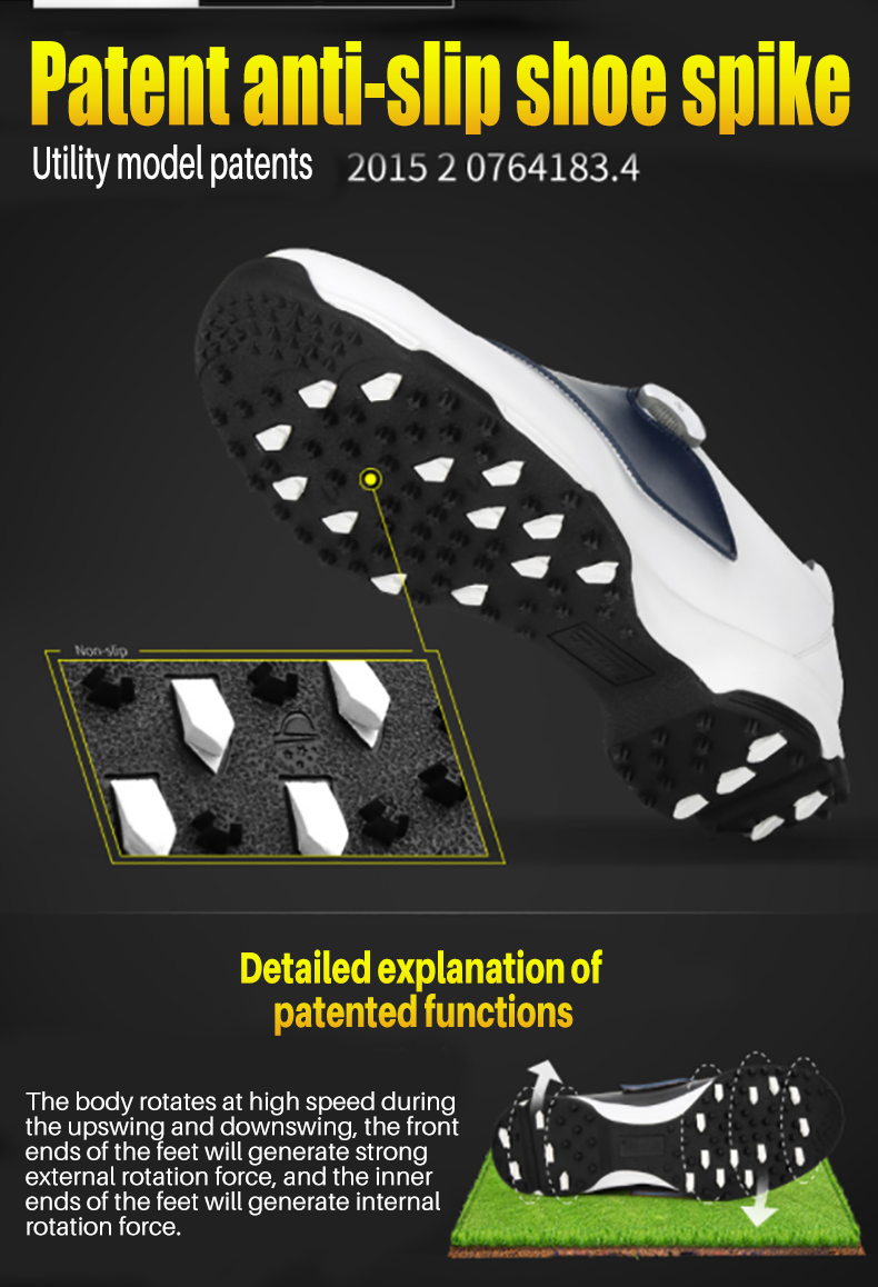 PGM XZ146 Waterproof Men Soft Sole Golf Shoes-free Customized ...