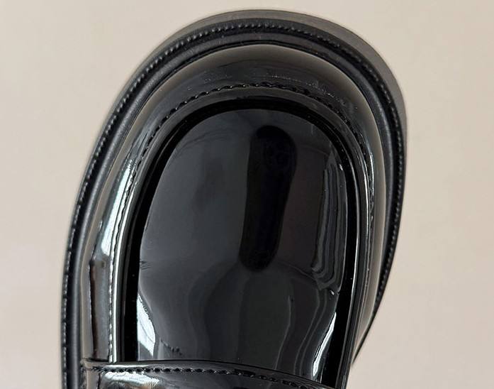 WITHCOCO Women's Forrest Gump Style Chunky Heel Toe Slip-On Loafers ...