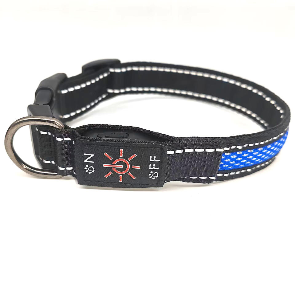 Led Dog Collar Luminous Nylon Mesh Dog Collar with Type-C Charging Port ...