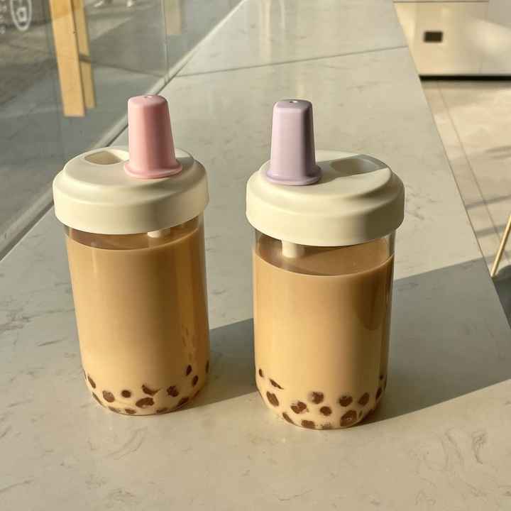 Custom Clear Glass Boba Tea Cup - 500ml Reusable Cup
