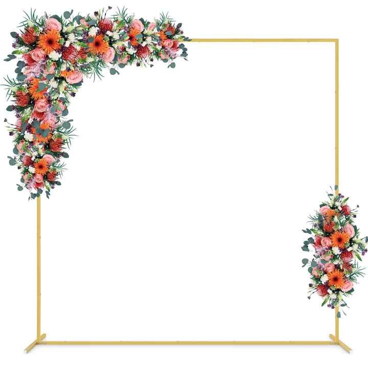 6.6FT Wedding Metal Square Balloon Arch Kit Frame Garden Arbor Party ...