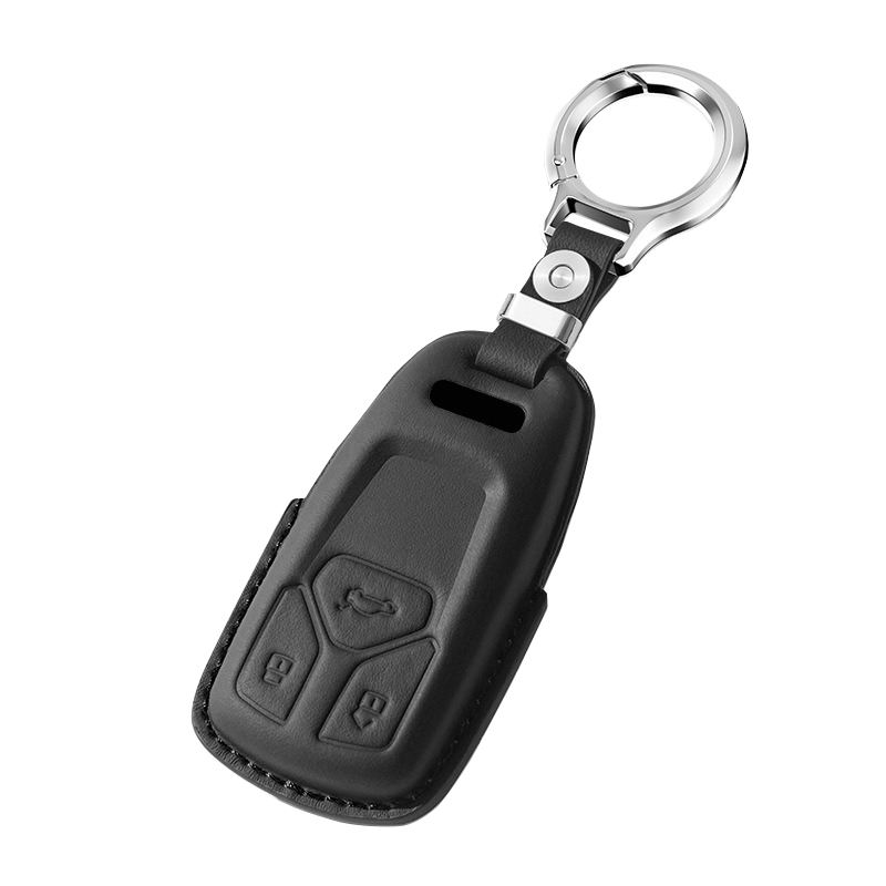 Popular Car Key Cover Suitable for Audi S4, High-end Leather Key Case ...