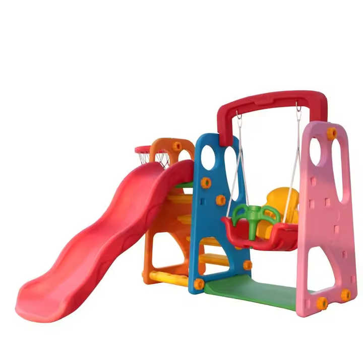 Combination Kids Playground Plastic Slides Indoor Slide and Swing Set ...