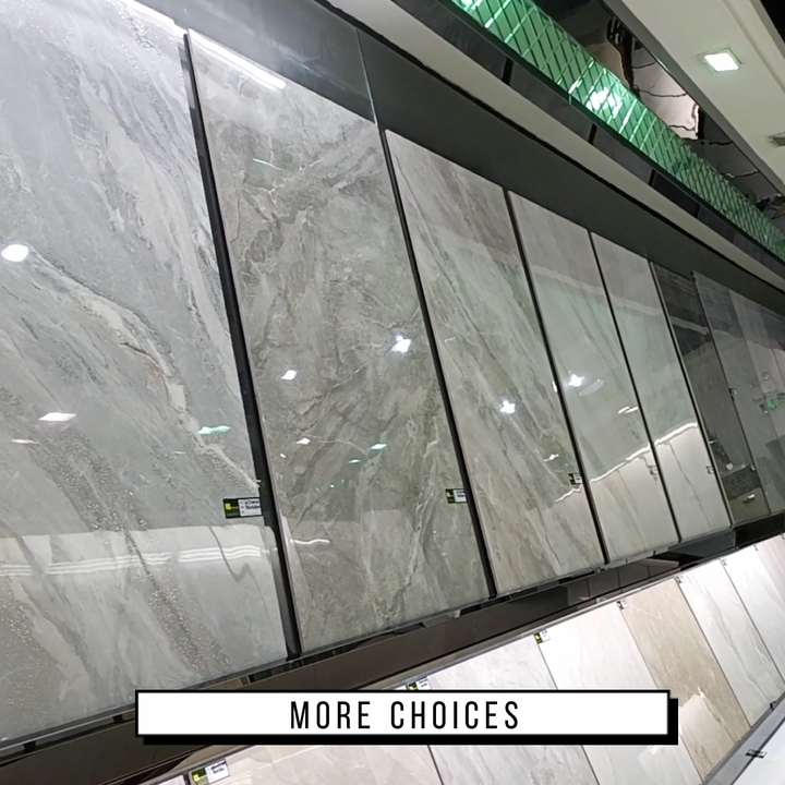 Lobby Floor Glazed Ceramic Tiles 600x600 & Sintered Stone Slabs 750x1500