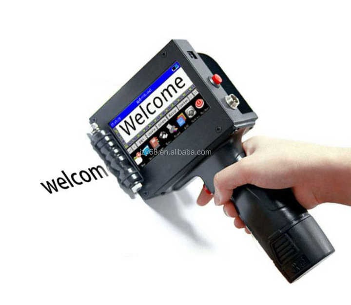 12.7mm 600dpi date printing handheld small inkjet encoder QR code serial number digital hand ...