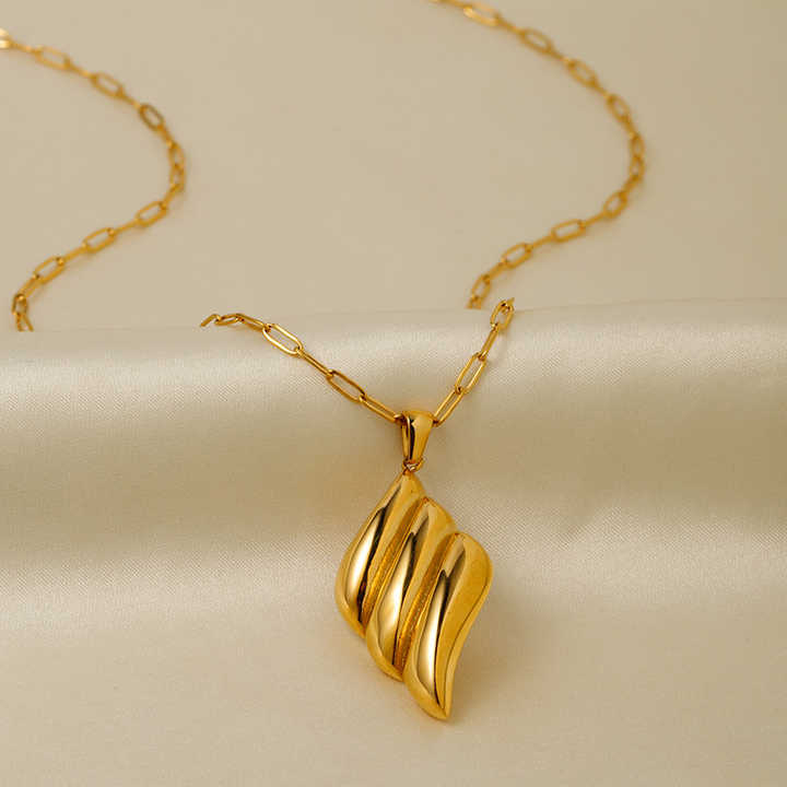 Fashion Jewelry 18k Gold Plated Necklaces Stainless Steel Geometric ...