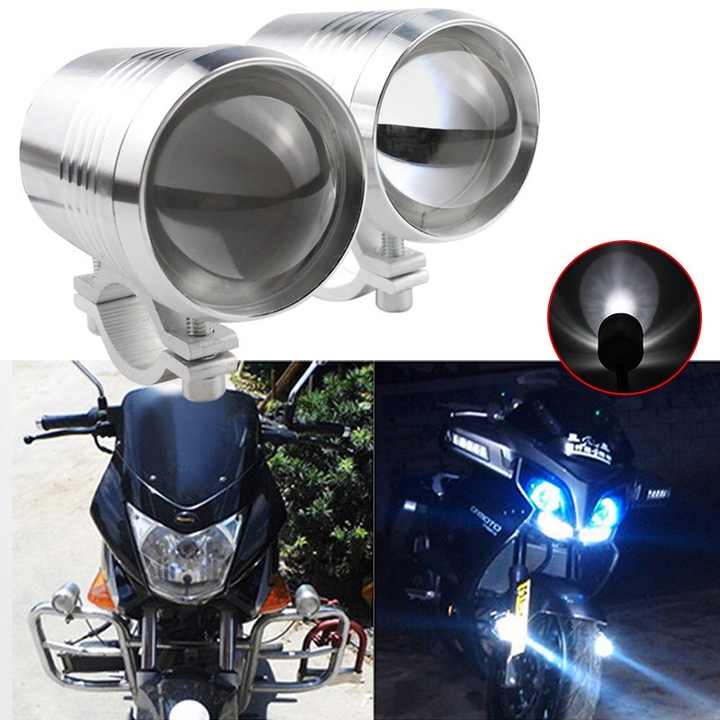 U2 LED Motorcycle Angel Eyes Headlight & Spotlights for Electric Bikes ...