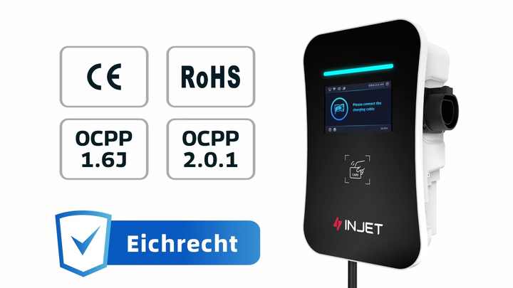 INJET Swift EV Charging Station (WallBox) New 7-22kW OCPP 1.6J App ...