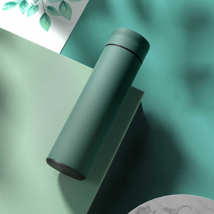 Gifts Touch Display Creative Temperature Smart Water Cup 316 Colorful Matte Stainless Steel ...