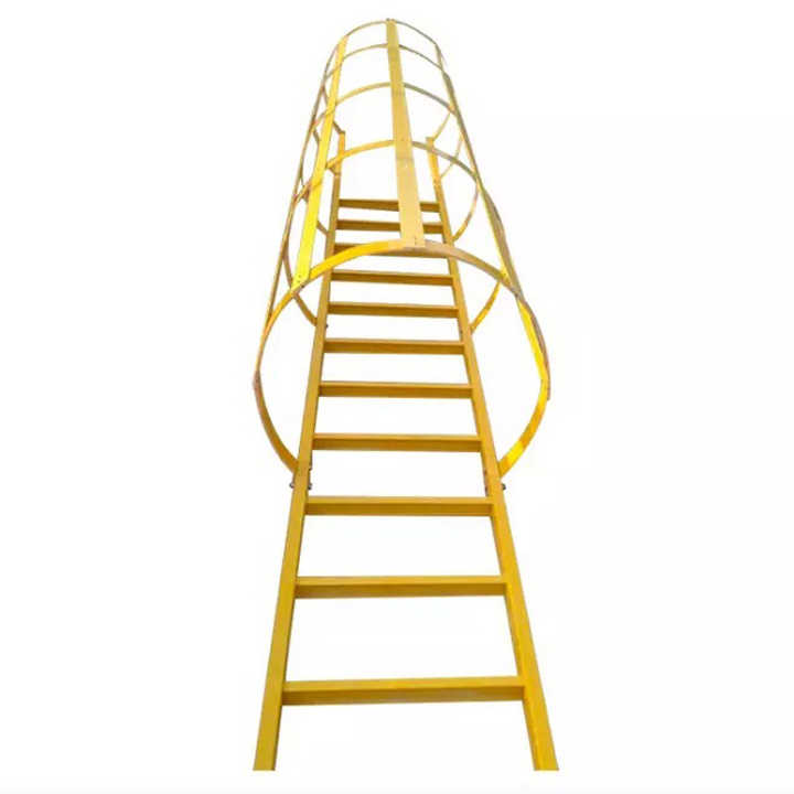 Industrial Outdoor Vertical Cage Ladders - Durable & Safe