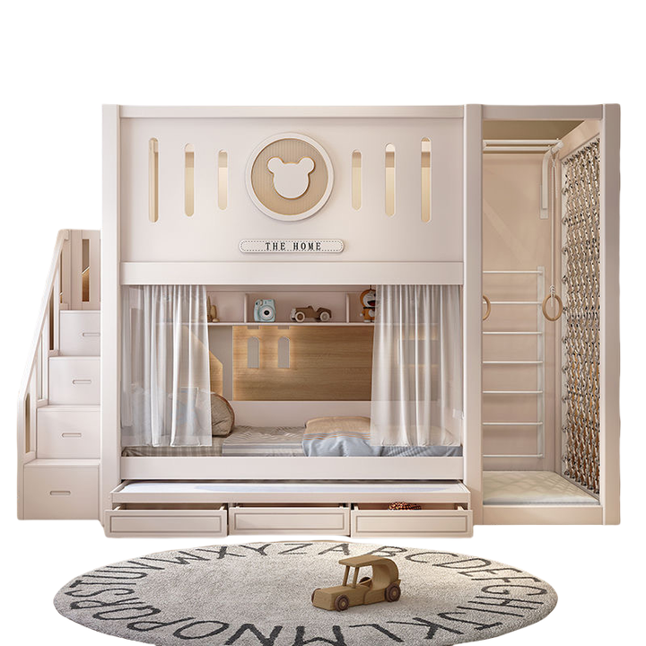 Solid Wood Toddler Bed for Kids Comfortable and Durable with Cartoon Design for Bedroom or Hotel ...