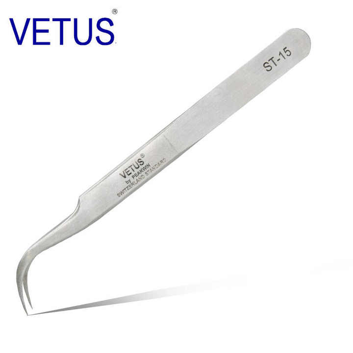 Vetus ST-10 11 12 13 14 15 16 17 Black ESD Tweezers - Safe & Versatile