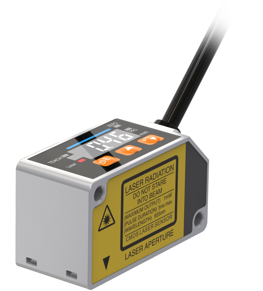 ESM2-200 Micro Laser Displacement Sensor 200mm Range PNP/NPN RS485 ...