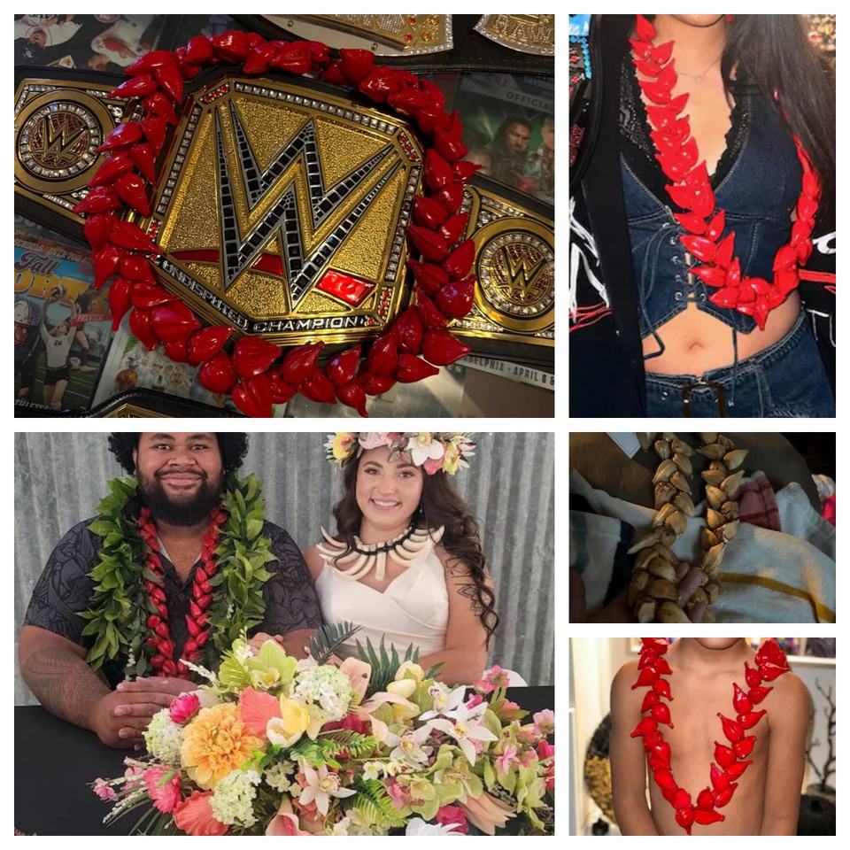 Handmade Natural Seed Polynesian Tongan Traditional Ula Fala Leis ...