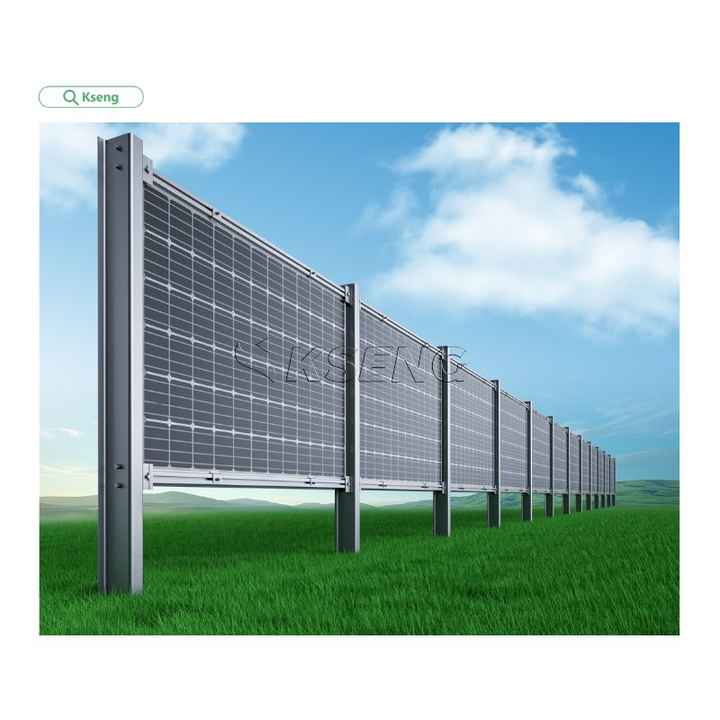 Commercial Use Bifacial Solar Panel Fence Vertical Solar Ground ...