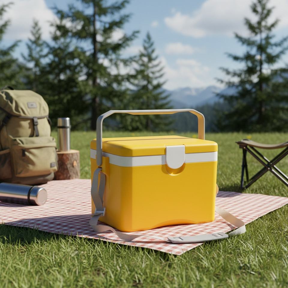 Large 10L Plastic Insulated Cooler Box for Fishing Outdoor Activities ...