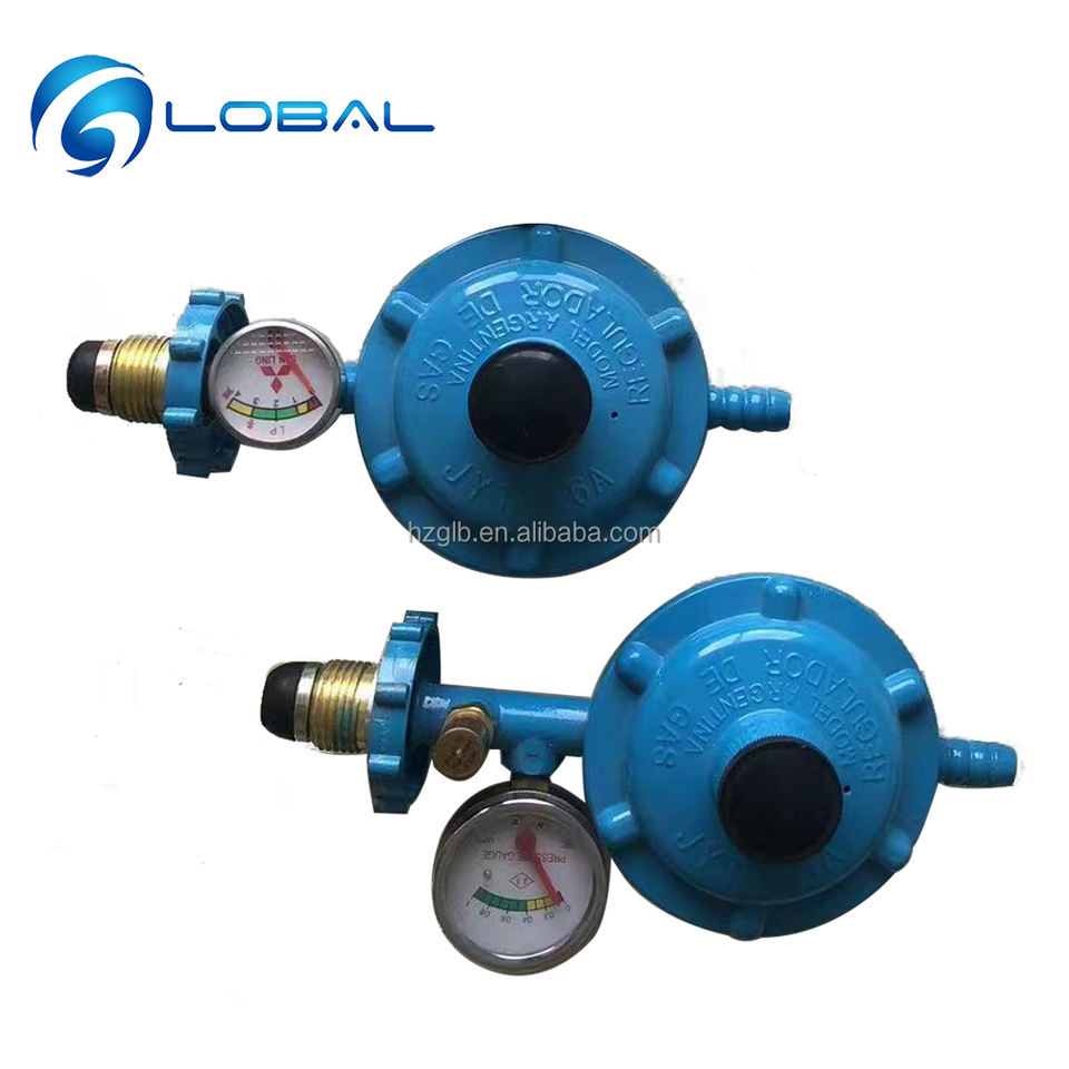 SM888 LPG Pressure Gas Regulator with Gauge for South America